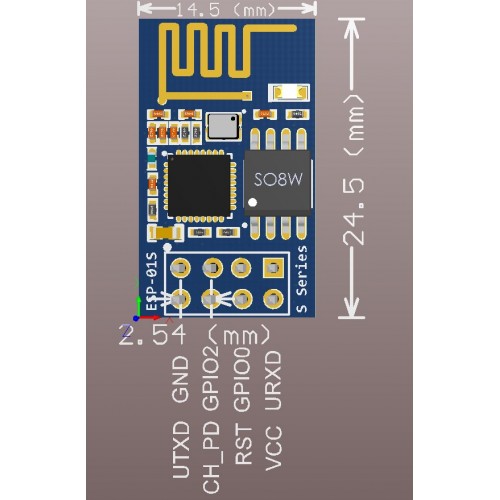 ماژول ESP-01S دارای هسته وایفای ESP8266 ماژول ESP-01S دارای هسته وایفای ESP8266