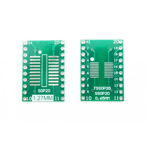 بسته 2 تایی برد دو لایه تبدیل SOP20 / SSOP20 / TSSOP20 به DIP20