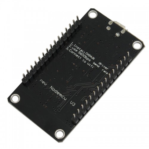 برد توسعه NodeMcu دارای هسته وایفای ESP8266 و مبدل CH340G