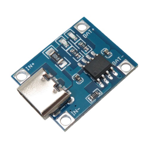 ماژول شارژر باتری های لیتیومی TP4056 با تغذیه TYPE-C