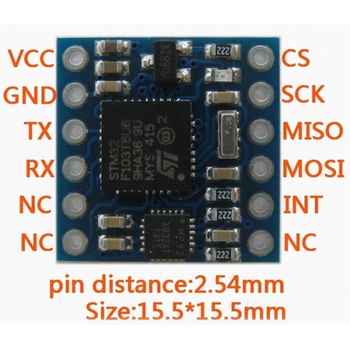 ماژول IMU و AHRS نه محوره با رابط SPI / سریال GY-953