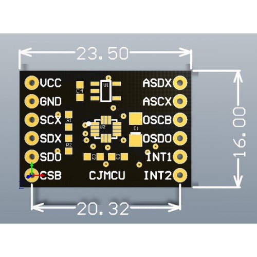 ماژول ژیروسکوپ / شتاب سنج شش محوره BMI160 مناسب برای تشخیص حرکت