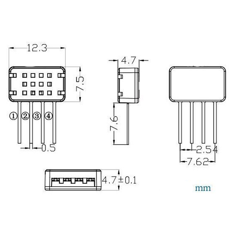 سنسور دما و رطوبت DHT12
